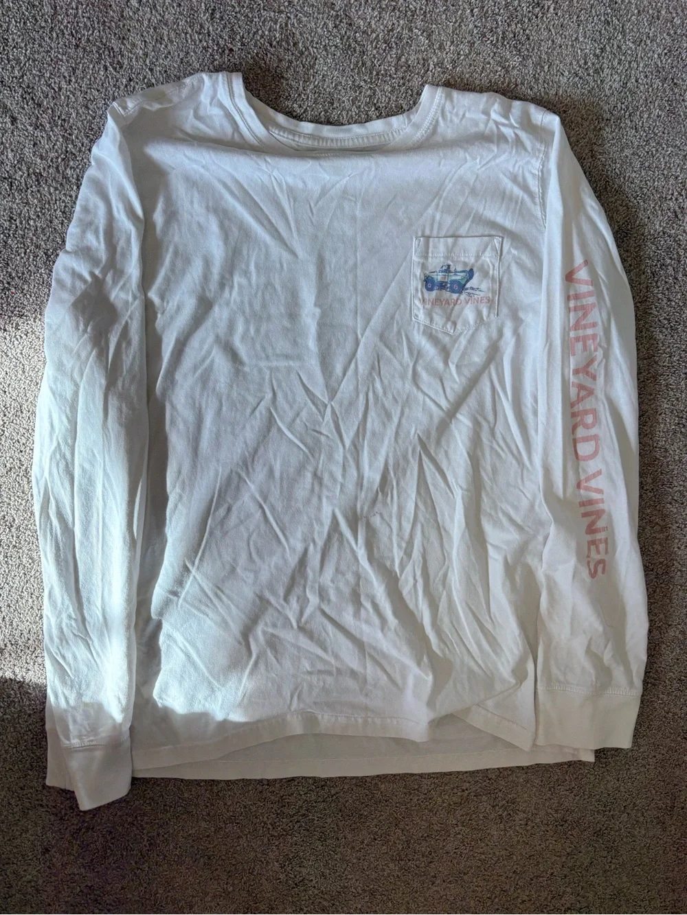 Vineyard Vines | Tops | Vineyard Vines White Long Sleeve Tee With Pink ...